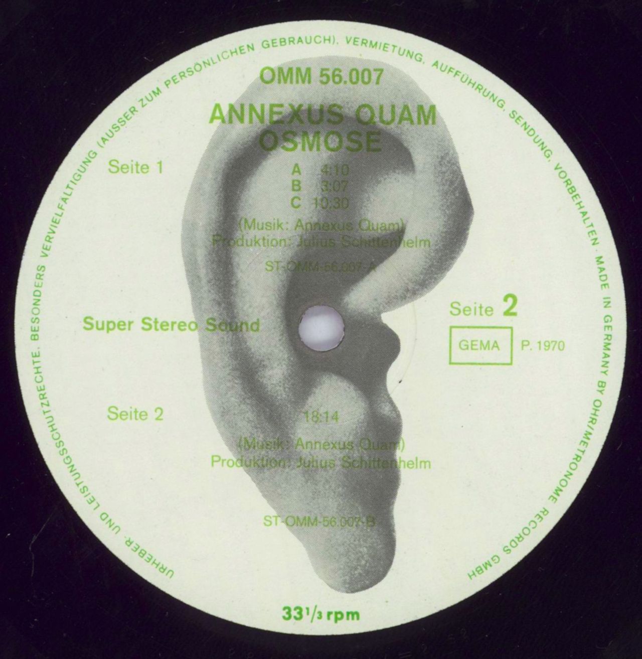 Annexus Quam Osmose German Vinyl LP — RareVinyl.com