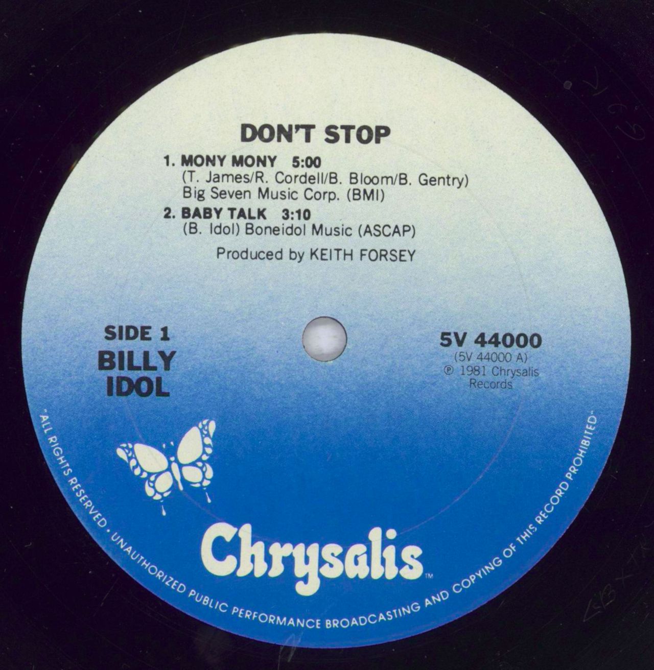 Billy Idol Don't Stop EP - Hype Sticker + Poster US 12" vinyl — RareVinyl.com