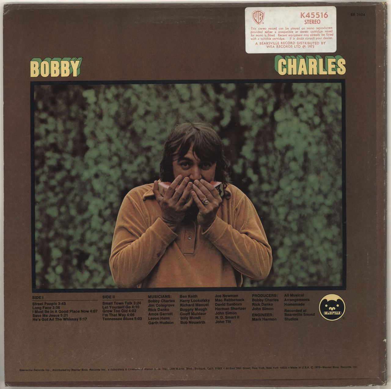 Bobby Charles Bobby Charles UK Vinyl LP — RareVinyl.com
