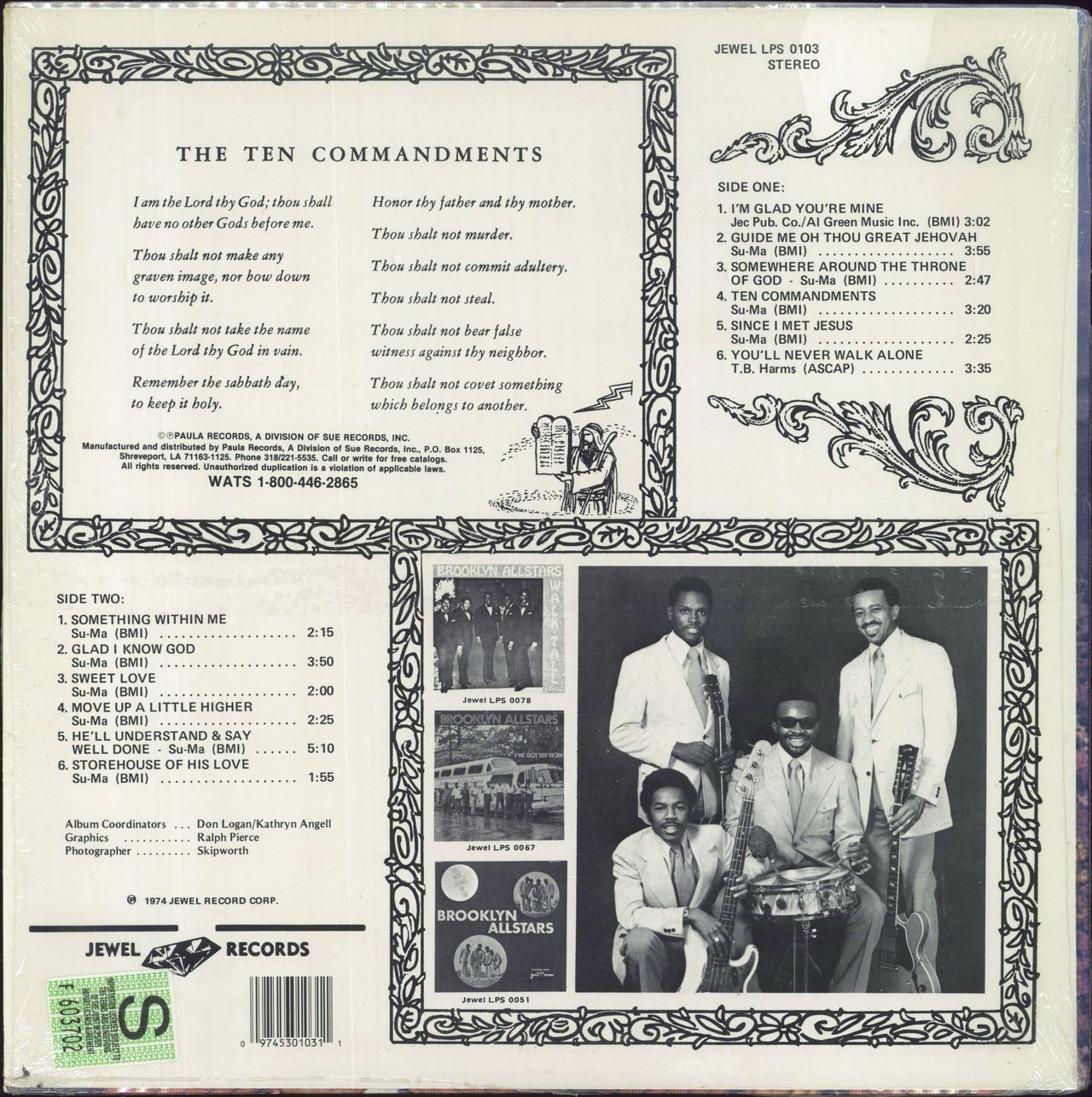 Brooklyn Allstars Ten Commandments US Vinyl LP — RareVinyl.com