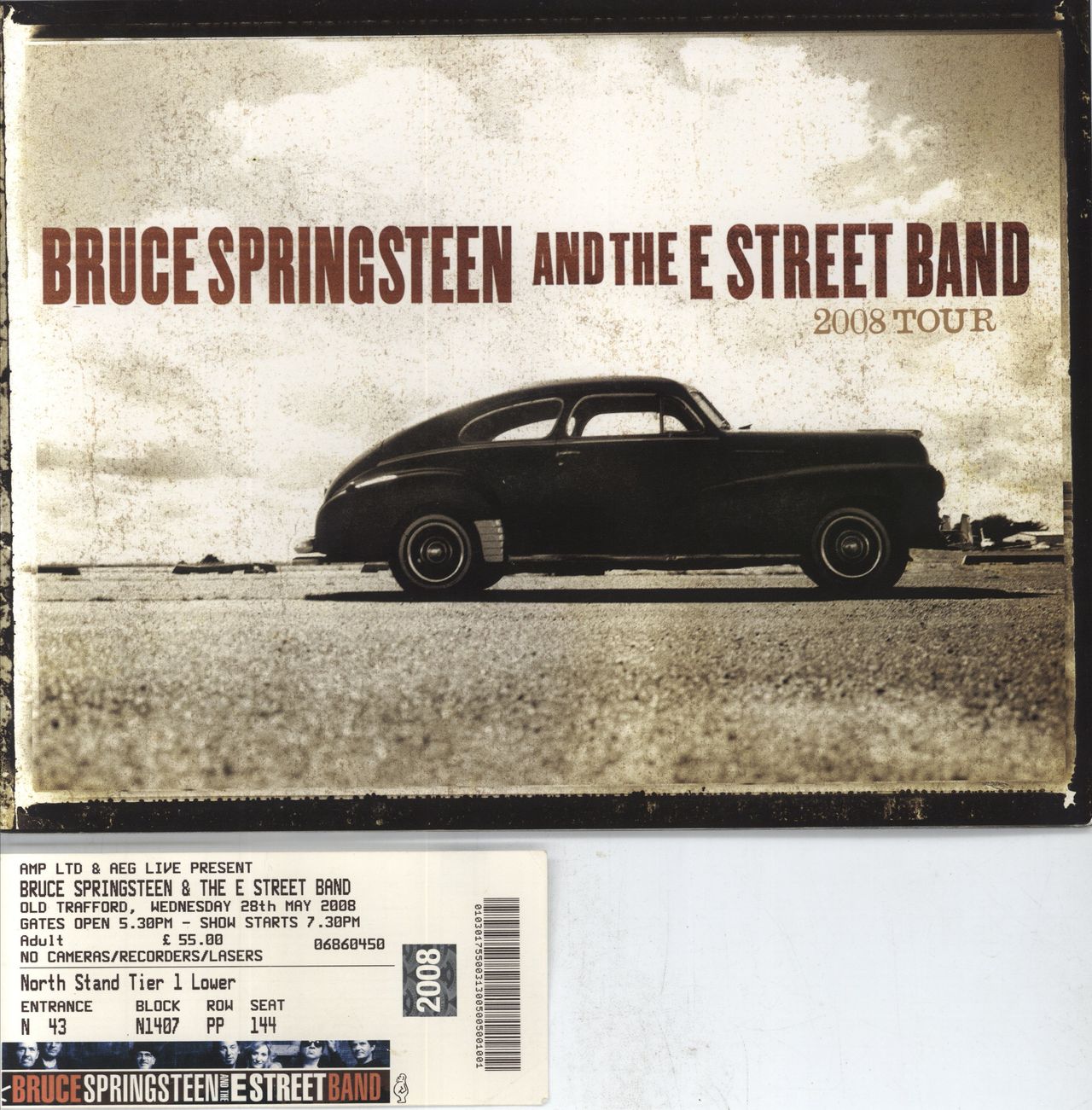 Bruce Springsteen 2008 Tour + ticket stub UK Tour programme — RareVinyl.com