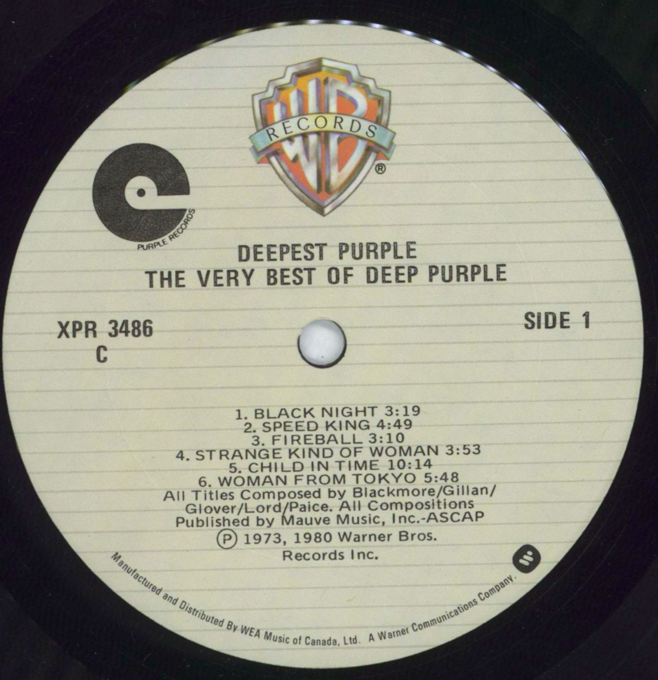 Deep Purple Deepest Purple: The Very Best Of Deep Purple Canadian Viny — RareVinyl.com