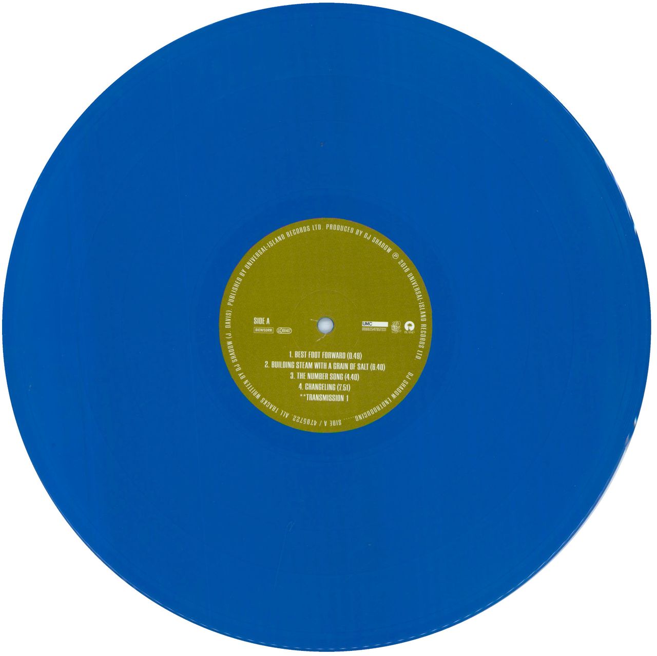 DJ Shadow Endtroducing... - Blue Vinyl UK 2-LP vinyl set — RareVinyl.com