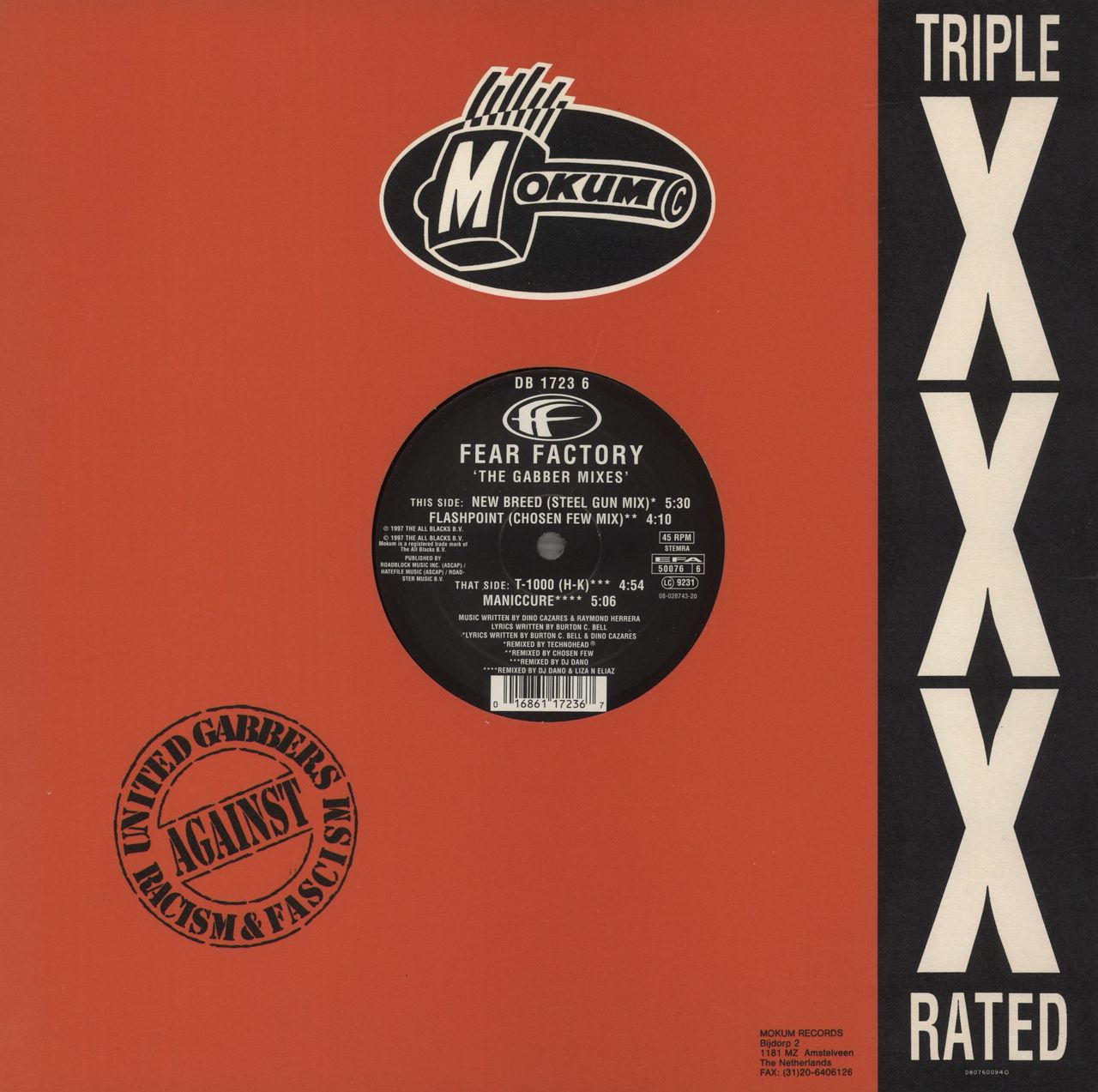 Fear Factory The Gabber Mixes Dutch 12" vinyl — RareVinyl.com