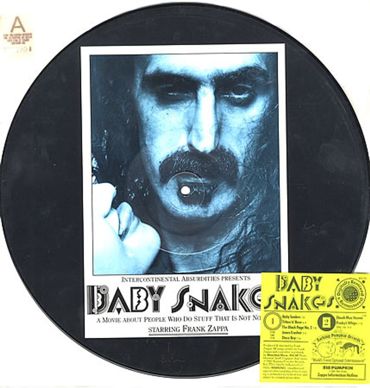 Frank Zappa Baby Snakes - Yellow Sticker US Picture disc LP — RareVinyl.com