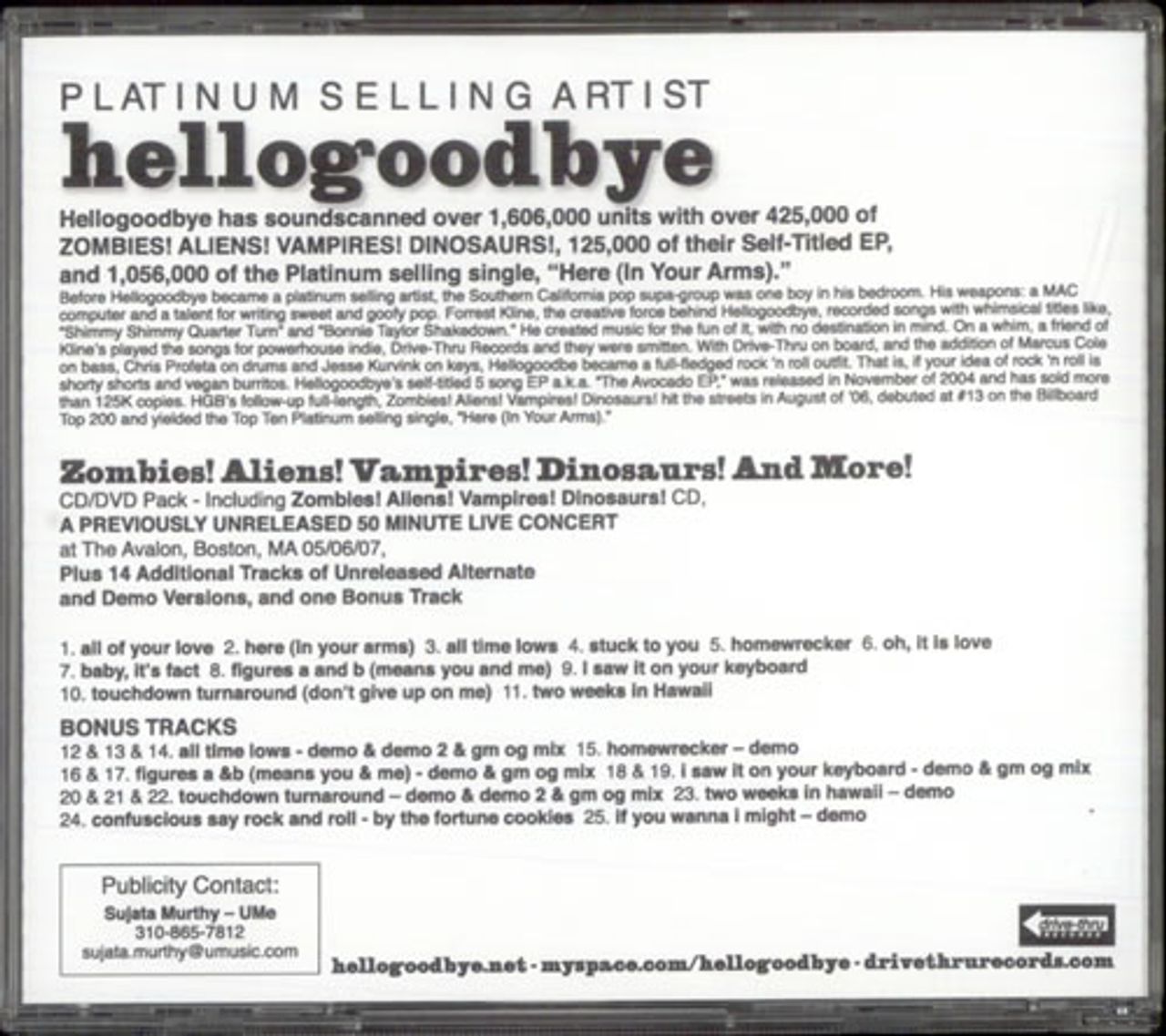 Hellogoodbye Four Disc Promo Set US Promo CD-R acetate — RareVinyl.com
