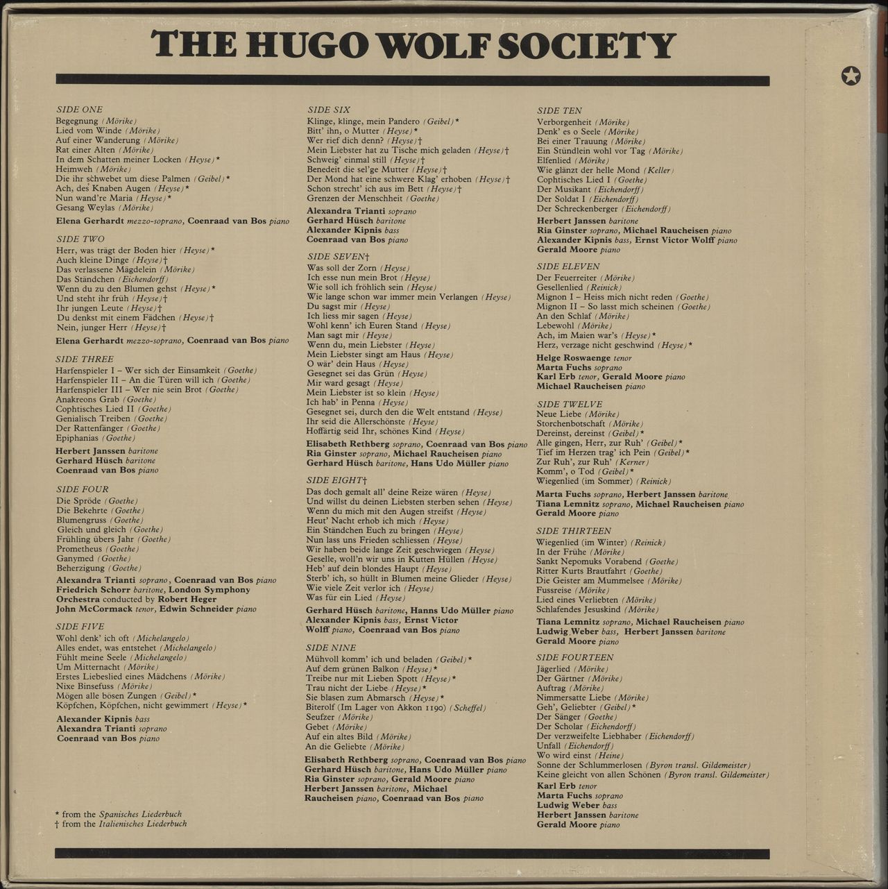 Hugo Wolf The Hugo Wolf Society - The 1931-1938 Recordings UK Vinyl bo ...