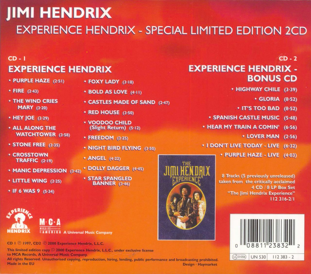 Jimi Hendrix Experience Hendrix - The Best Of Jimi Hendrix UK 2-CD alb — RareVinyl.com
