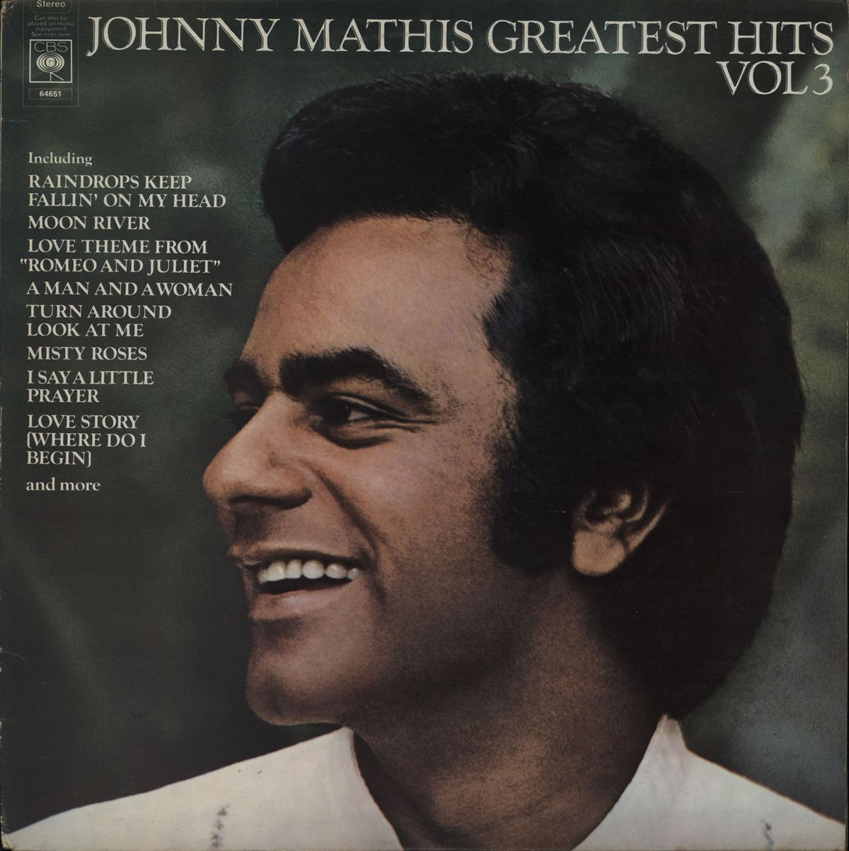 Johnny Mathis Greatest Hits Volume 3 UK Vinyl LP — RareVinyl.com