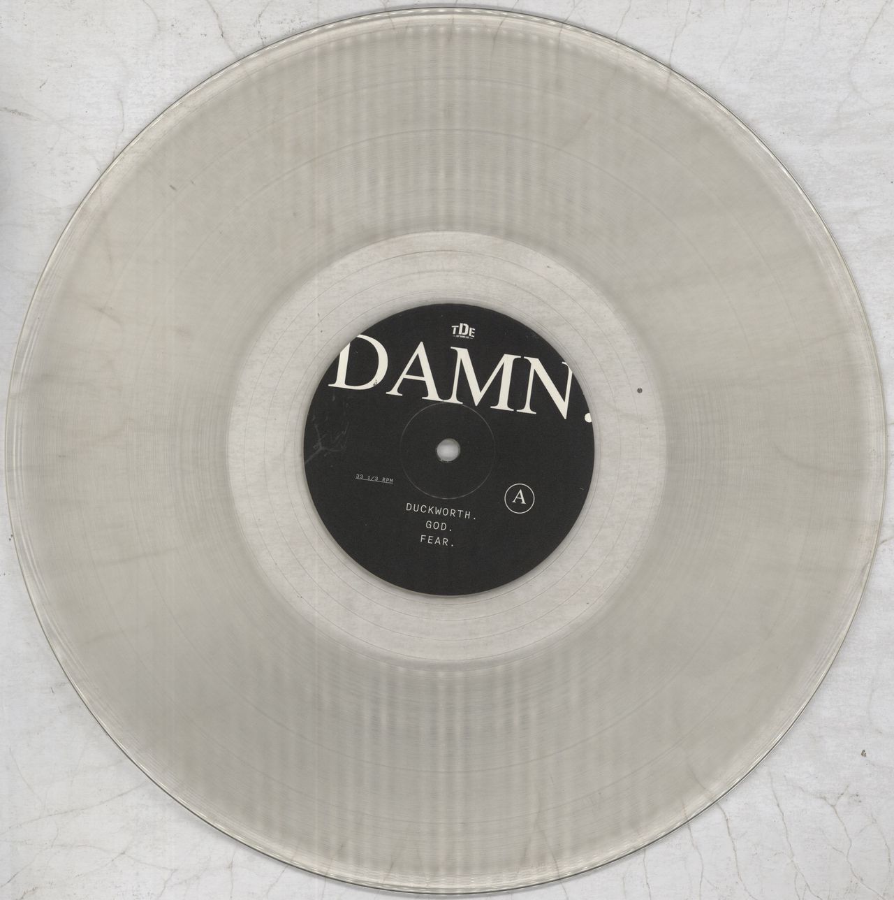 Kendrick Lamar Damn - Clear Vinyl + Numbered Sleeve - EX UK 2-LP vinyl ...