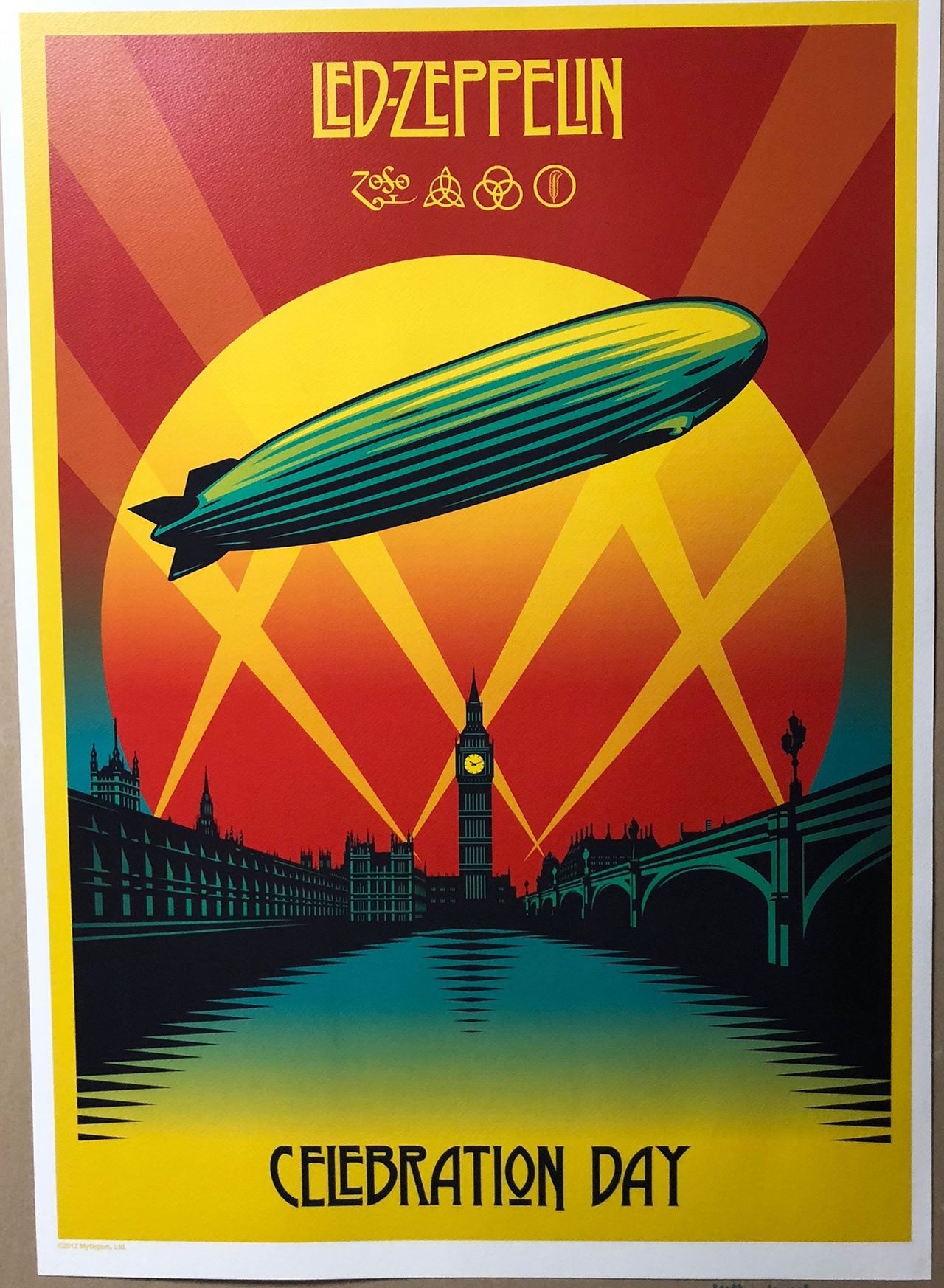 Led Zeppelin Celebration Day Lithograph UK Promo Poster — RareVinyl.com