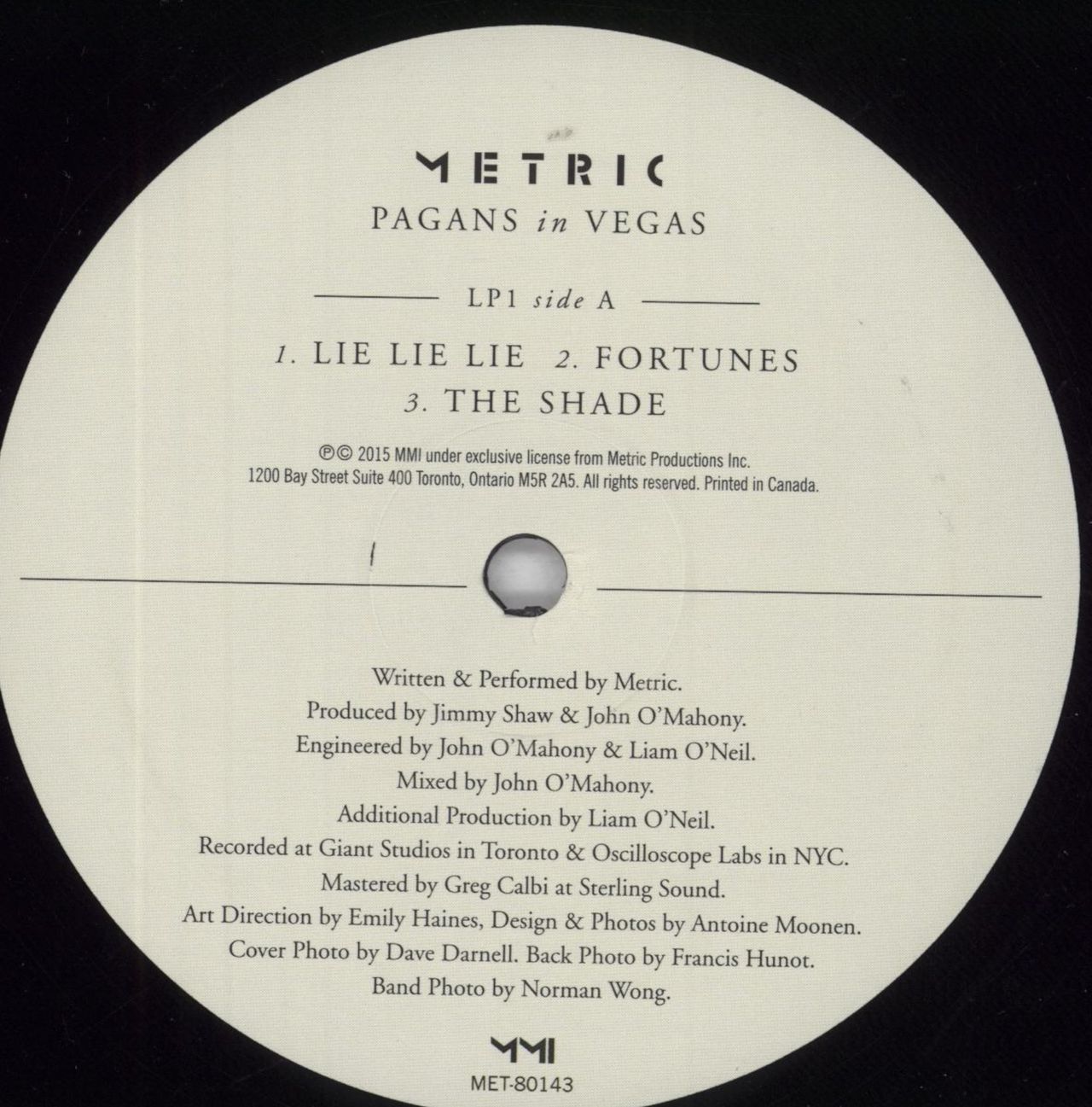 Metric Pagans In Vegas - Black Vinyl UK 2-LP vinyl set — RareVinyl.com