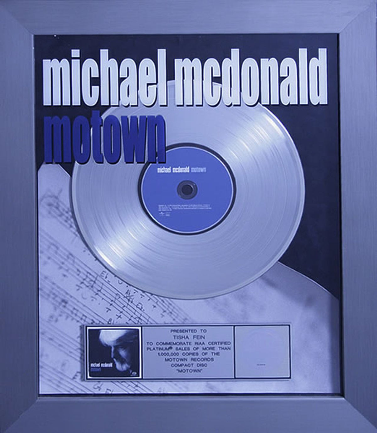Michael McDonald Motown US Award disc — RareVinyl.com