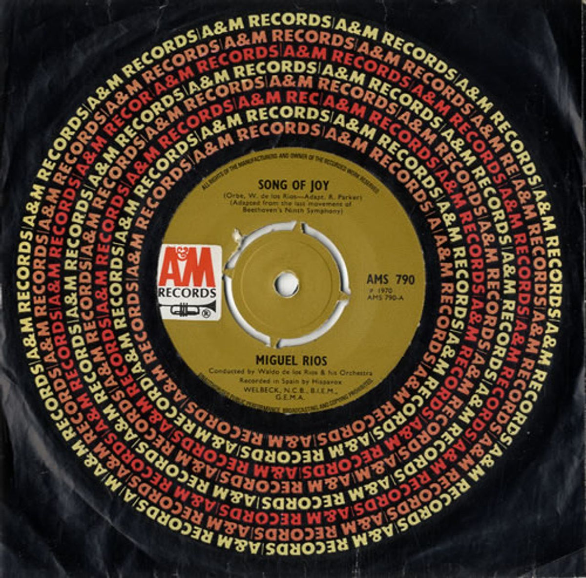 Miguel Rios Song Of Joy UK 7" vinyl — RareVinyl.com