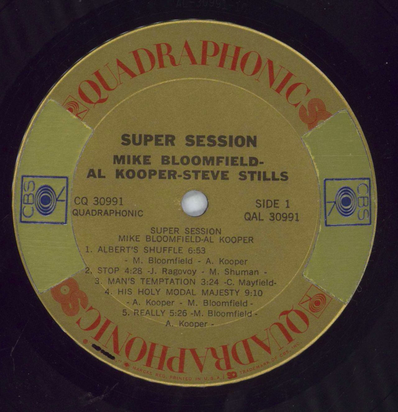 Mike Bloomfield & Al Kooper Super Session - Quad US Vinyl LP — RareVinyl.com