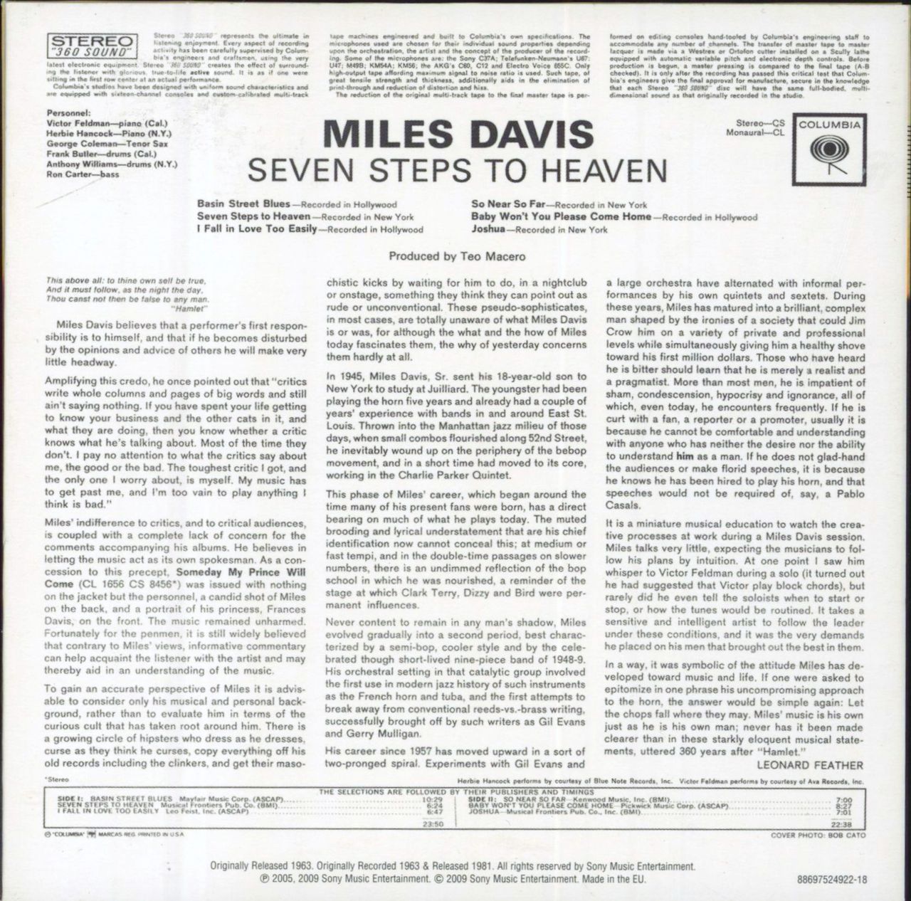 Miles Davis Seven Steps To Heaven UK CD album — RareVinyl.com