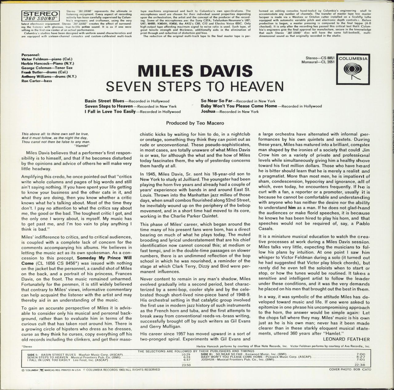 Miles Davis Seven Steps To Heaven US Vinyl LP — RareVinyl.com