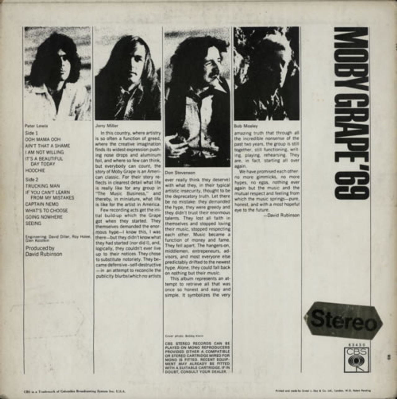 Moby Grape Moby Grape '69 UK Vinyl LP — RareVinyl.com