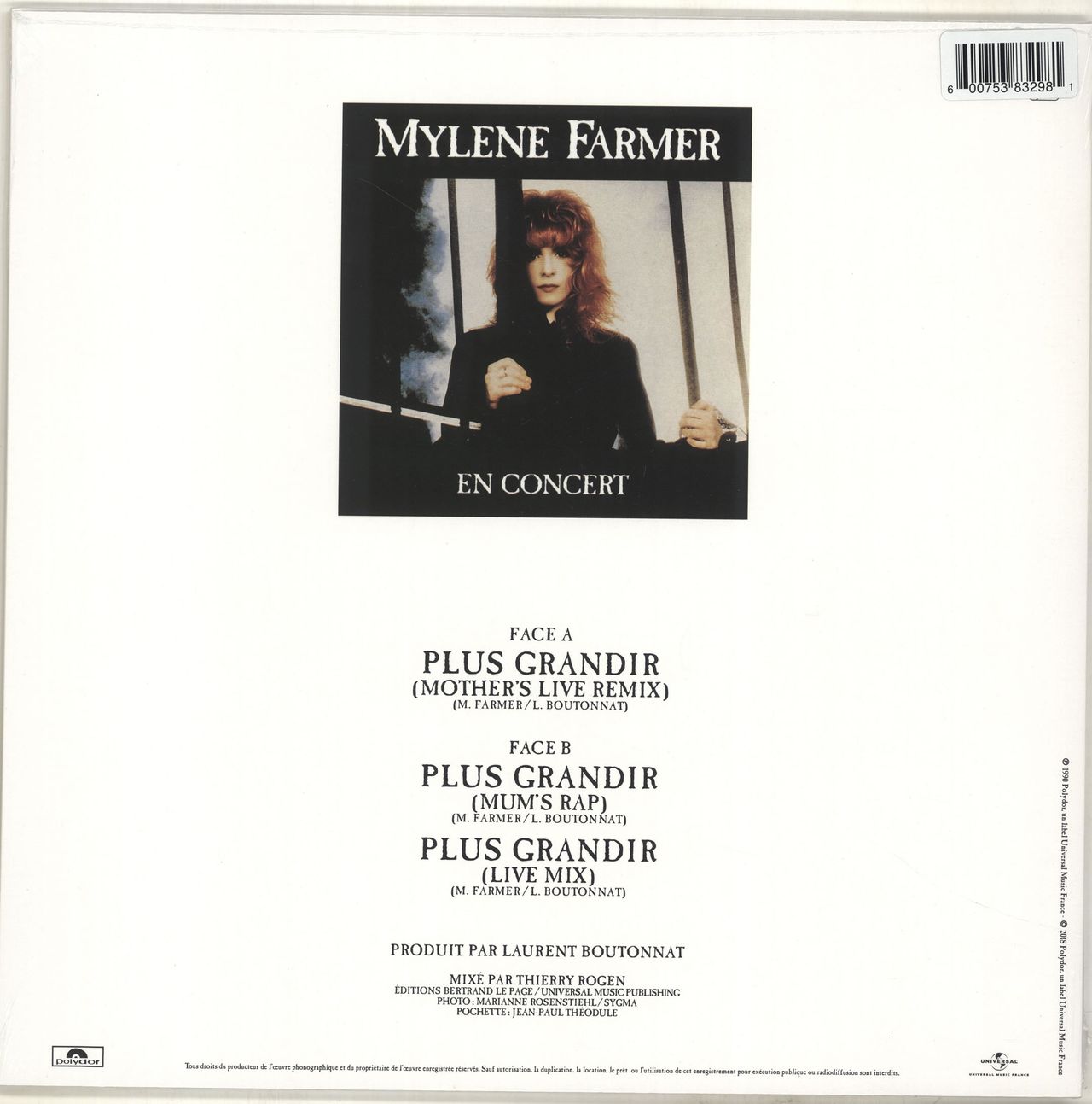 Mylene Farmer Plus Grandir - Live - Orange Vinyl French 12" vinyl — RareVinyl.com