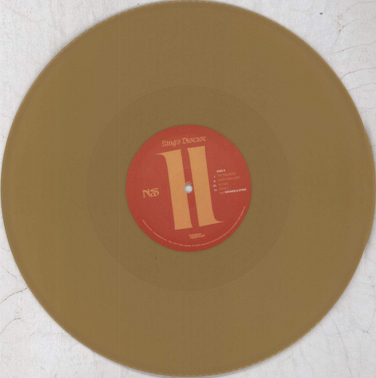 Nas King's Disease II - Gold Vinyl US 2-LP vinyl set — RareVinyl.com