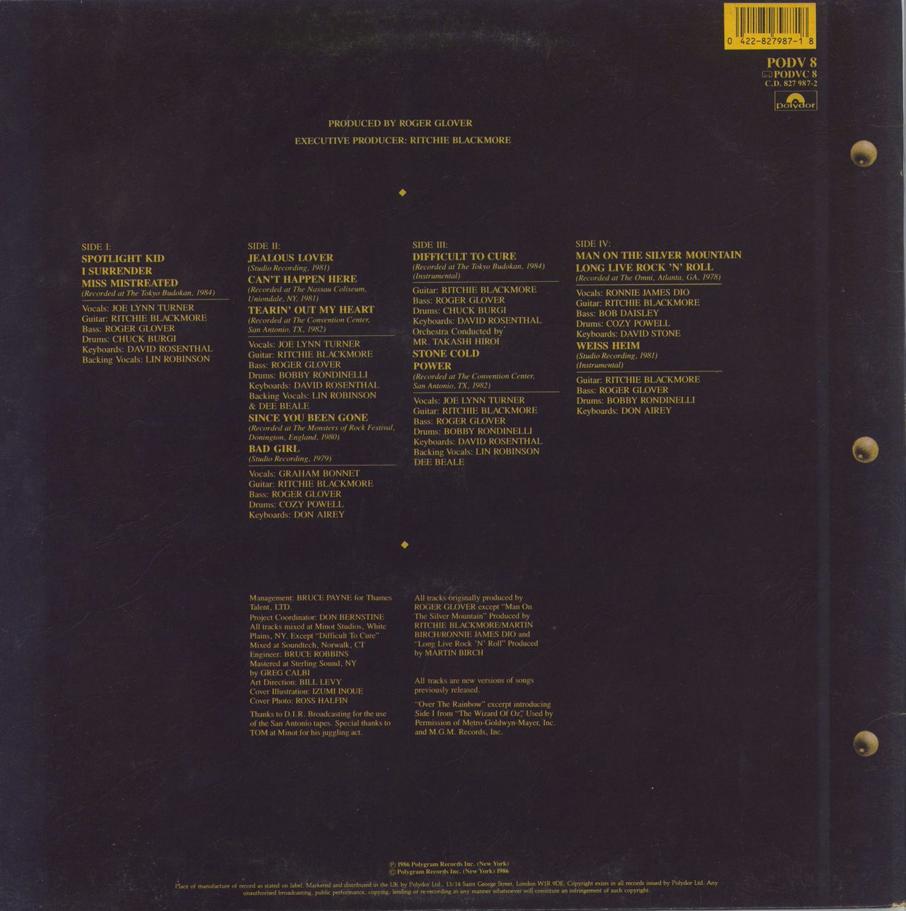 Rainbow Finyl Vinyl - EX - Stickered + Insert UK 2-LP vinyl set — RareVinyl.com