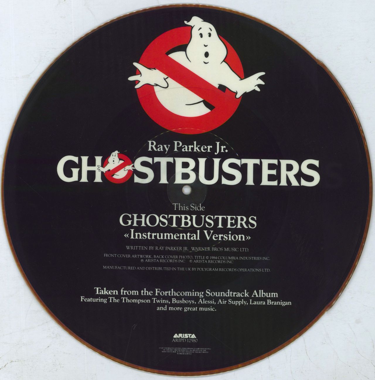 Ray Parker Jr Ghostbusters - Tea Stain UK 12" picture disc — RareVinyl.com