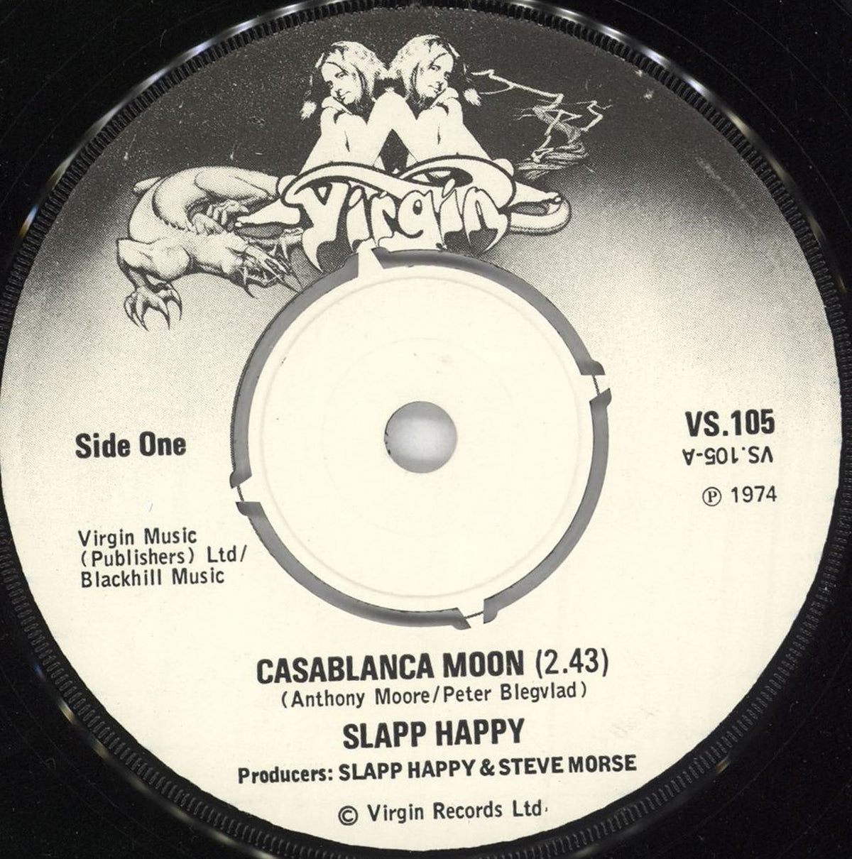 Slapp Happy Casablanca Moon UK 7" vinyl — RareVinyl.com
