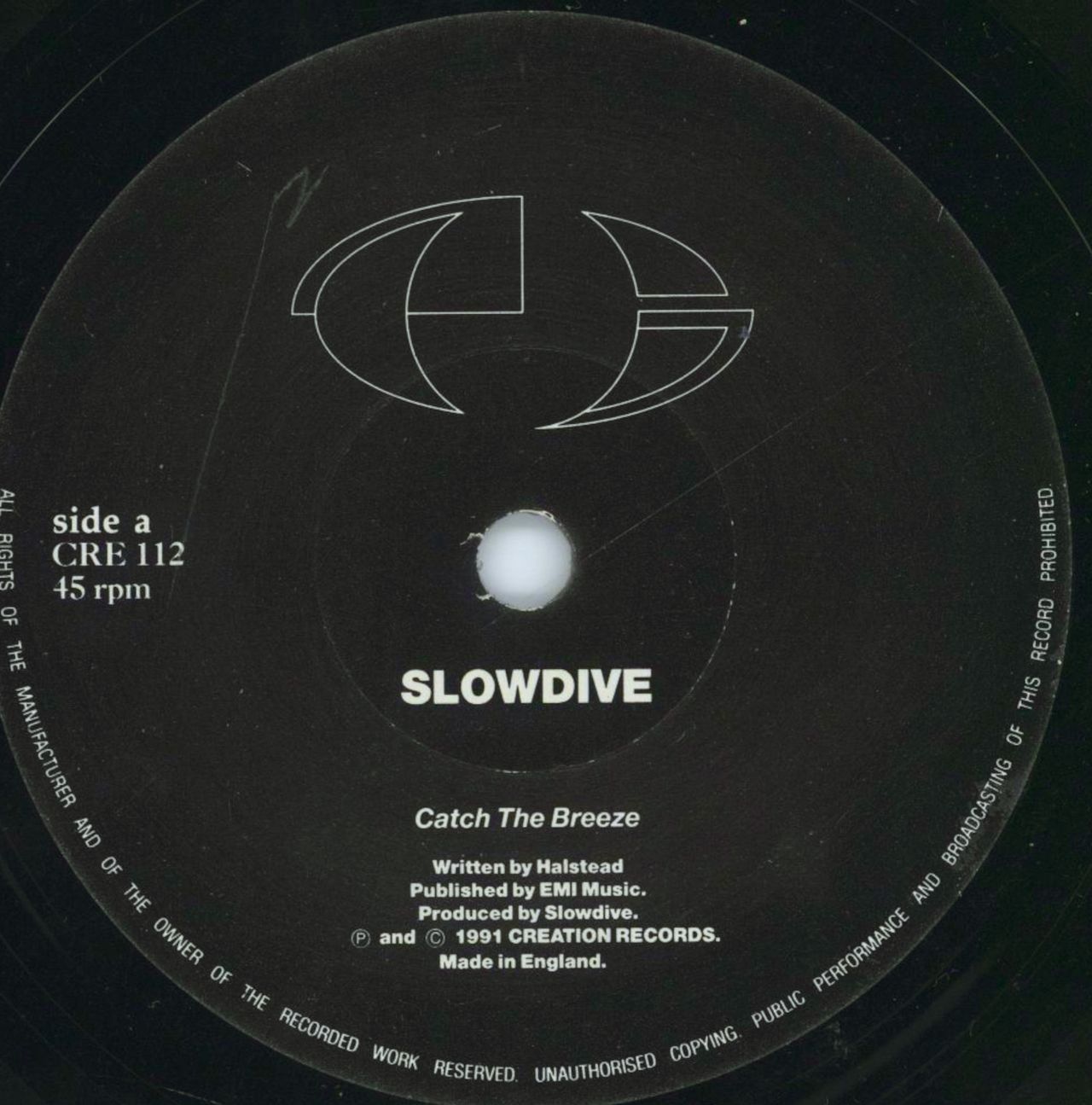 Slowdive Catch The Breeze - Numbered UK 7" vinyl — RareVinyl.com