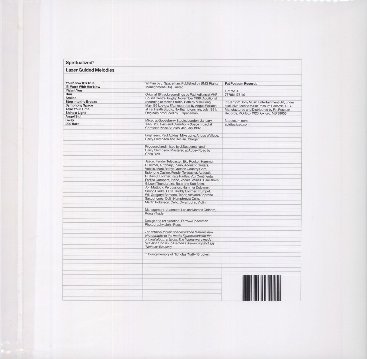 Spiritualized Lazer Guided Melodies - 180gm UK 2-LP vinyl set — RareVinyl.com