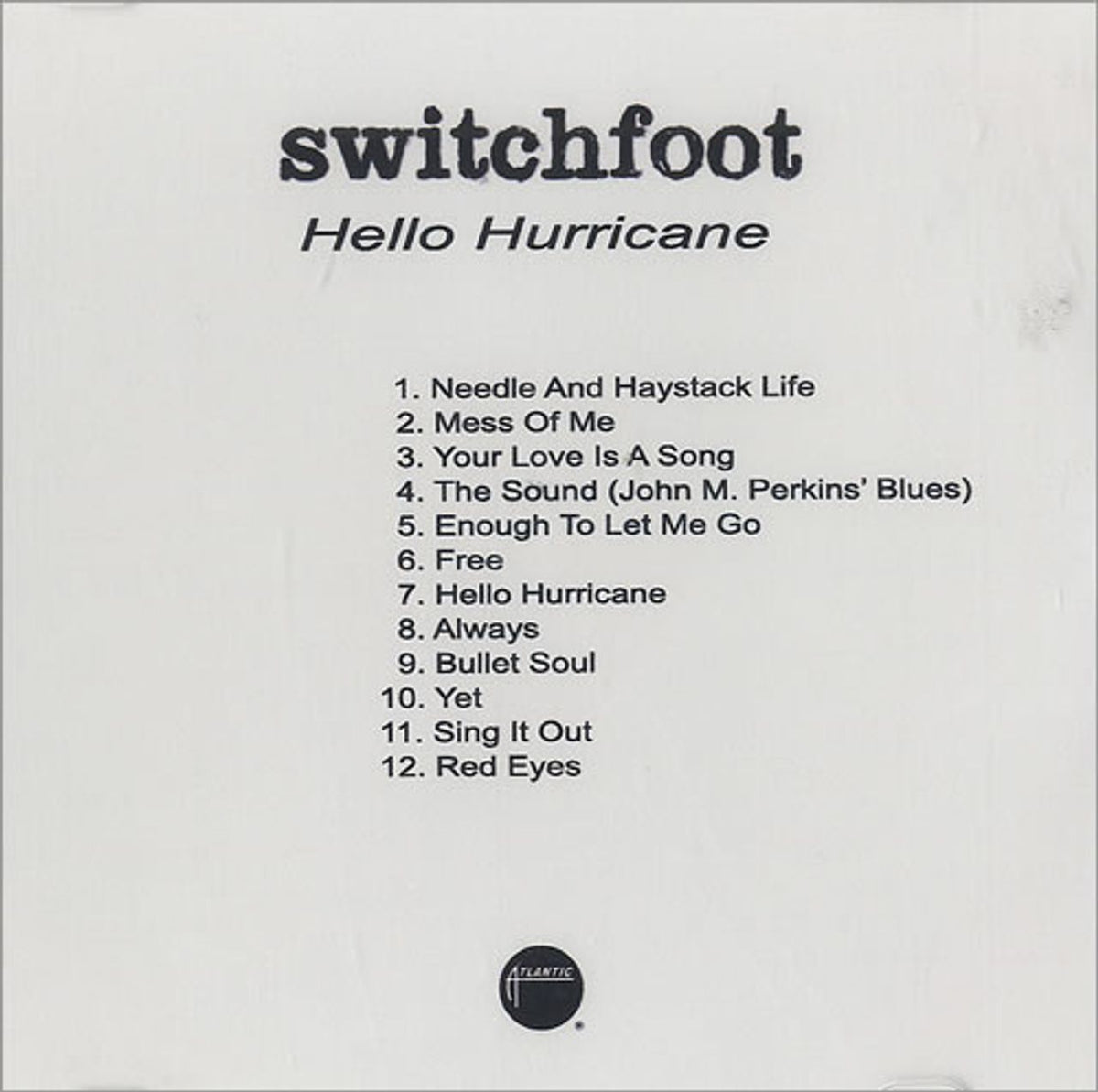 Switchfoot Hello Hurricane US Promo CD-R acetate — RareVinyl.com