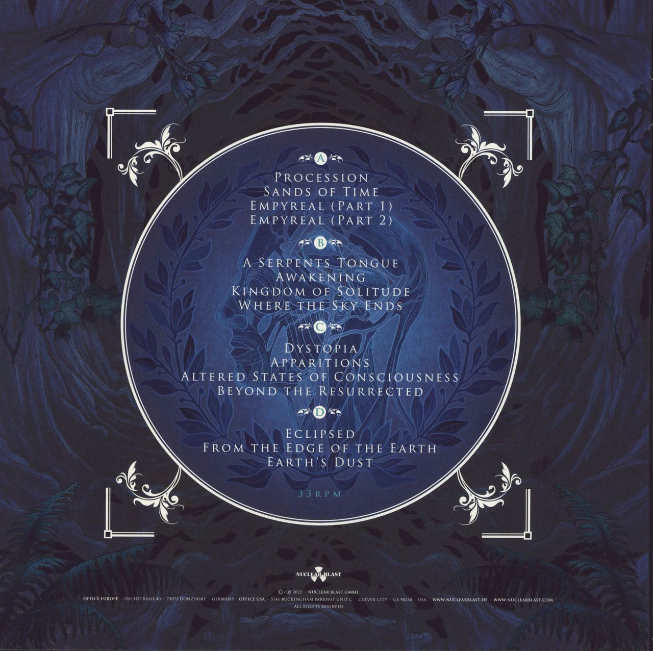 Sylosis Edge Of The Earth - Blue & Heavy White Splatter 180 Gram Vinyl — RareVinyl.com