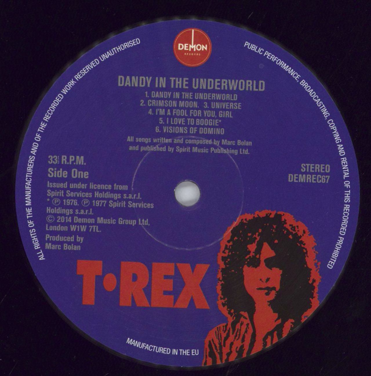 T-Rex / Tyrannosaurus Rex Dandy In The Underworld - 180gm UK Vinyl LP — RareVinyl.com
