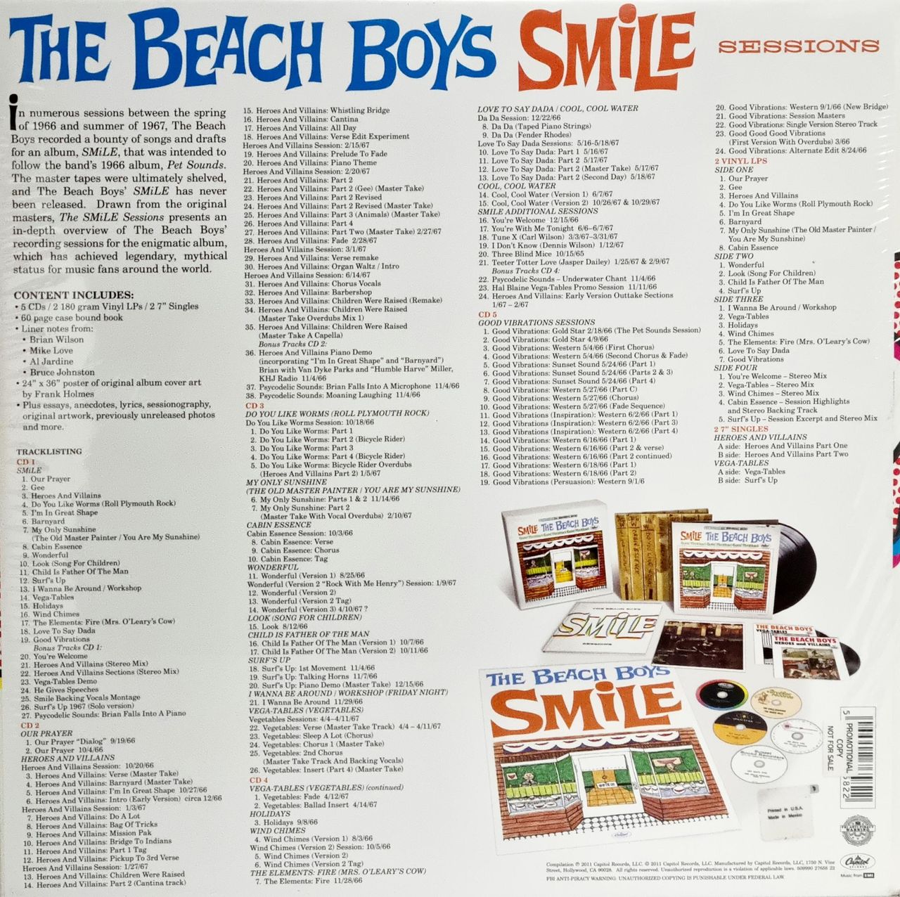 The Beach Boys The Smile Sessions - Deluxe Box Set - Sealed - EX US Pr — RareVinyl.com
