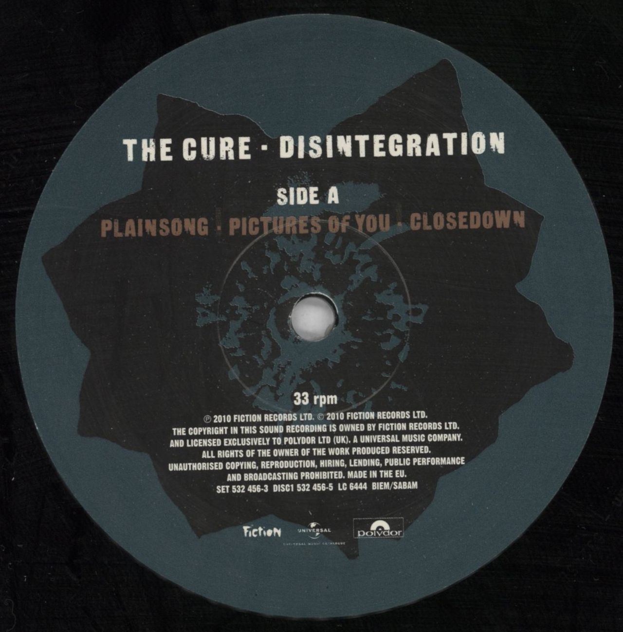 The Cure Disintegration - Remastered 180 Gram Vinyl UK 2-LP vinyl set ...