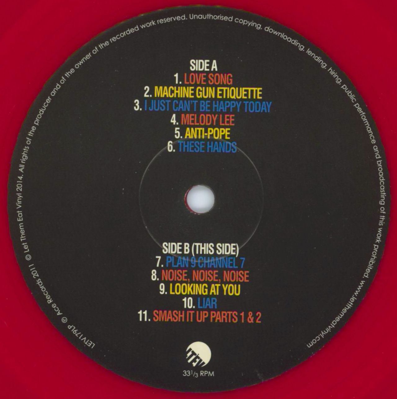 The Damned Machine Gun Etiquette - Red Vinyl UK 2-LP vinyl set — RareVinyl.com