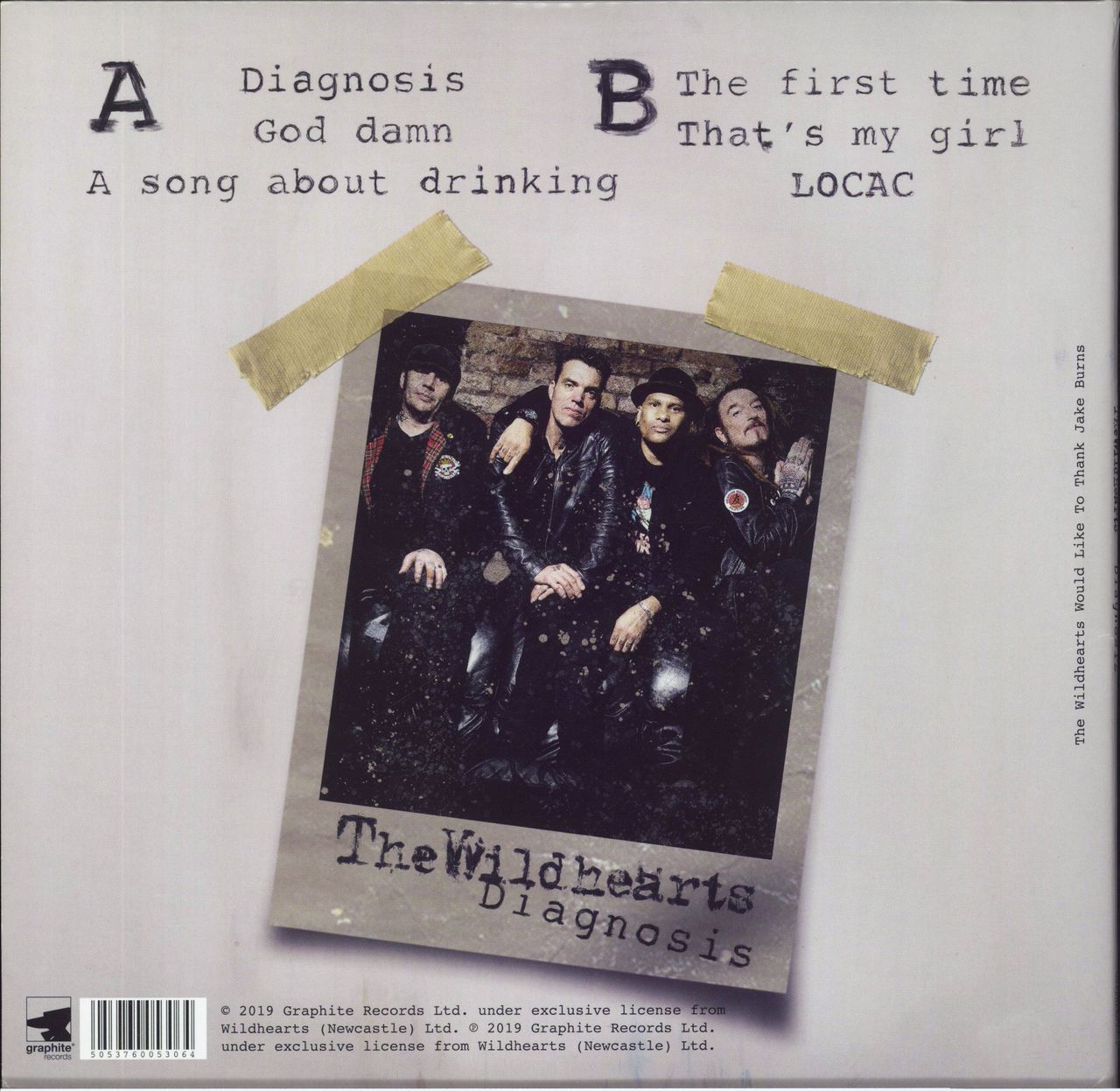 The Wildhearts Diagnosis - Clear & Blue Splatter Vinyl UK 10" vinyl — RareVinyl.com