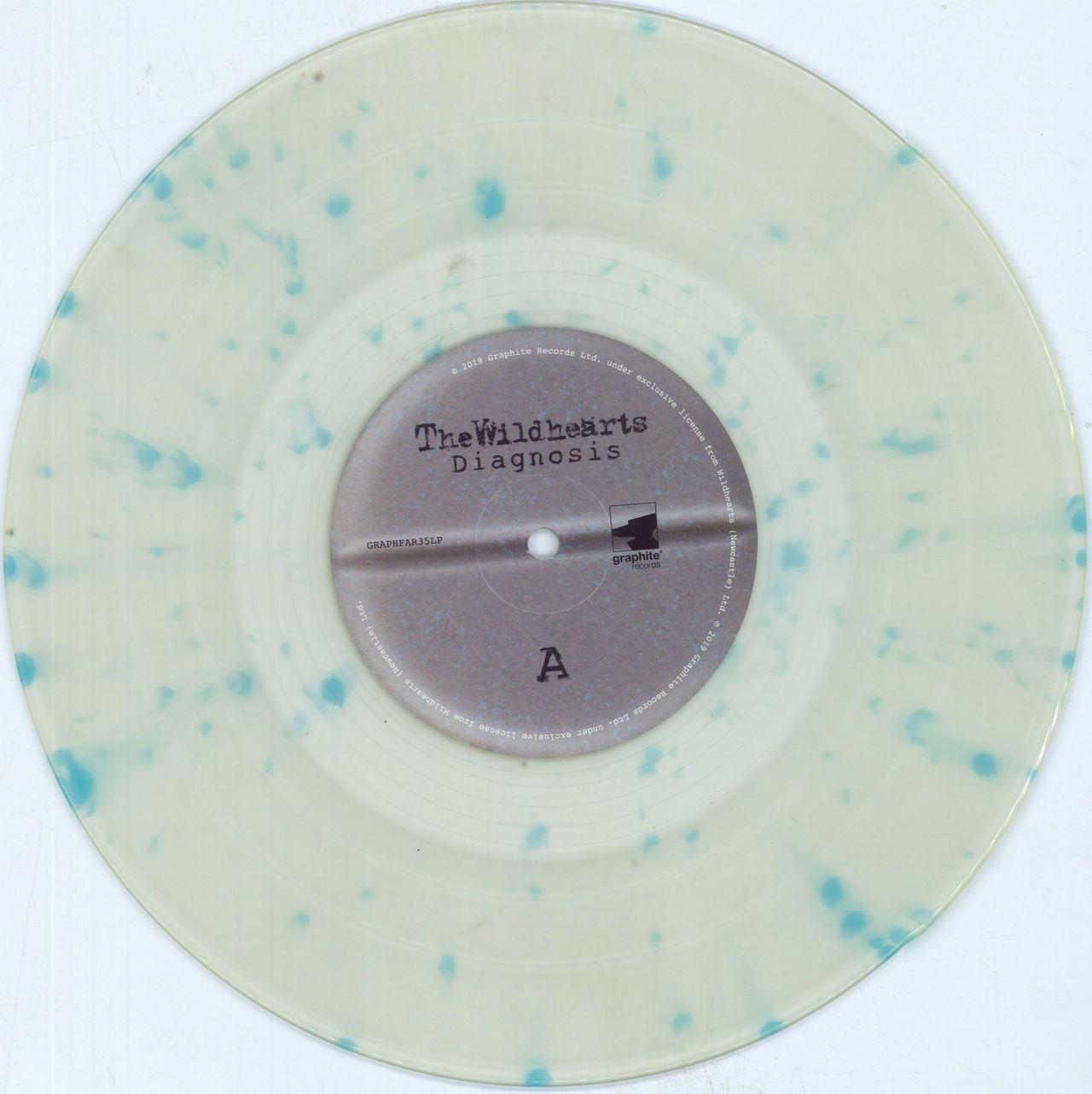 The Wildhearts Diagnosis - Clear & Blue Splatter Vinyl UK 10" vinyl — RareVinyl.com