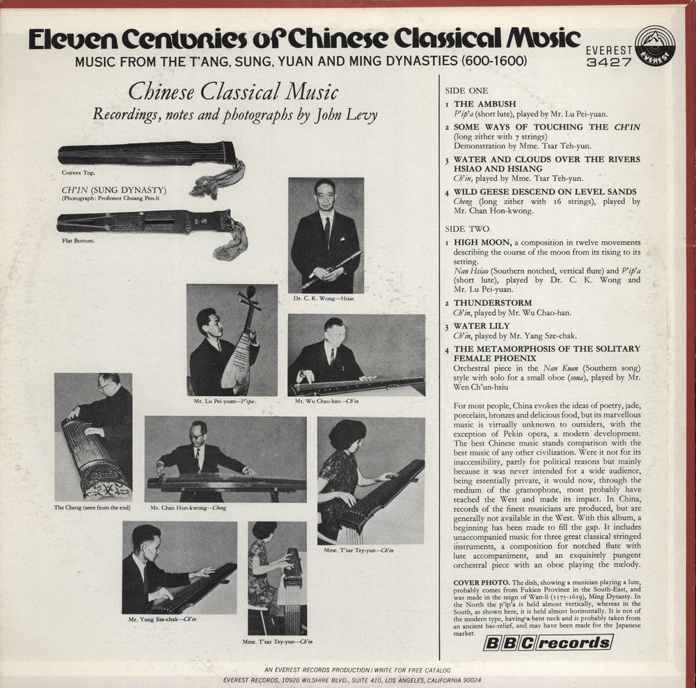 Various-World Music Eleven Centuries Of Chinese Classical Music US Vin ...